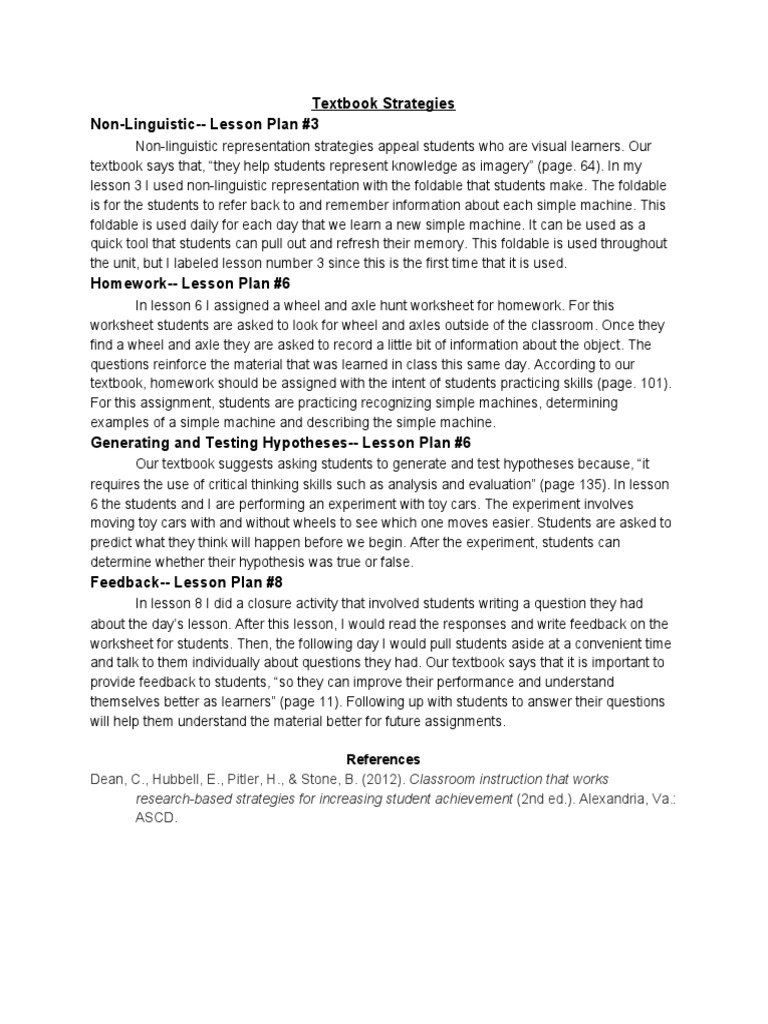 Non-Linguistic Strategies for Learning | PDF