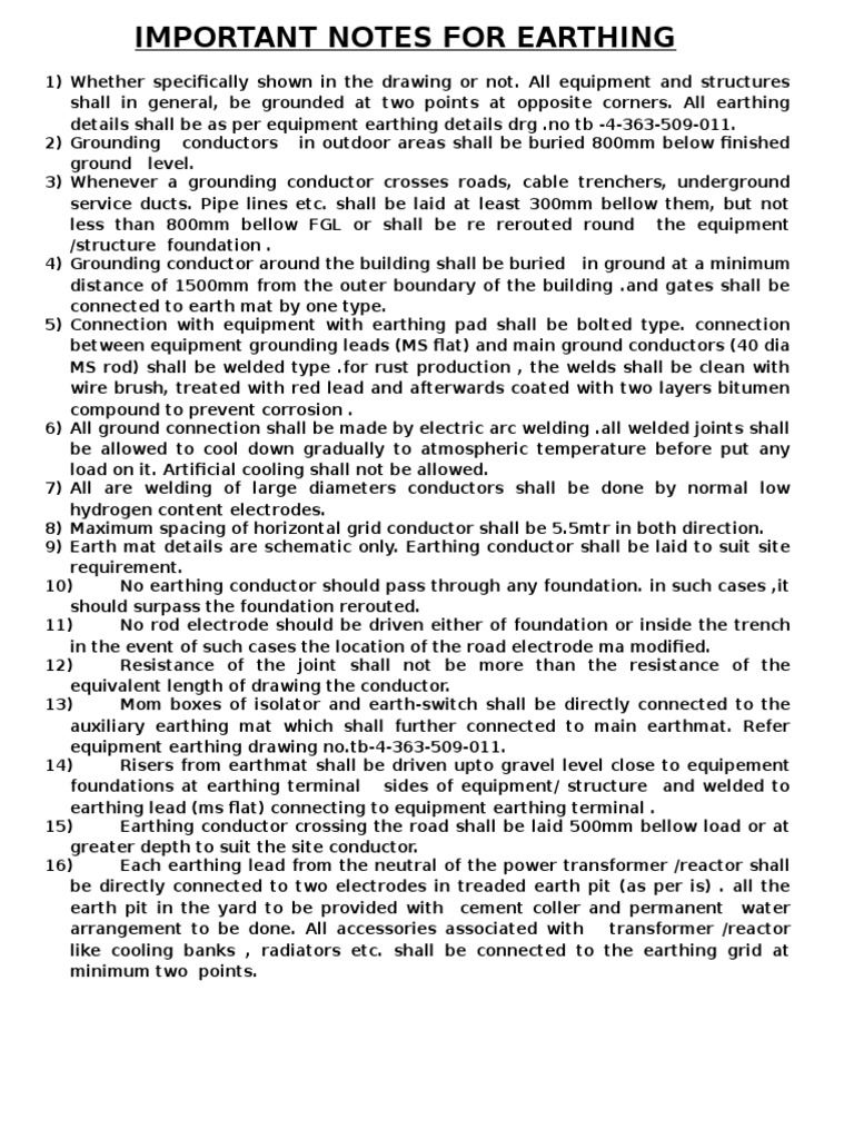 400kV Earthing Notes | PDF | Electrical Conductor | Welding