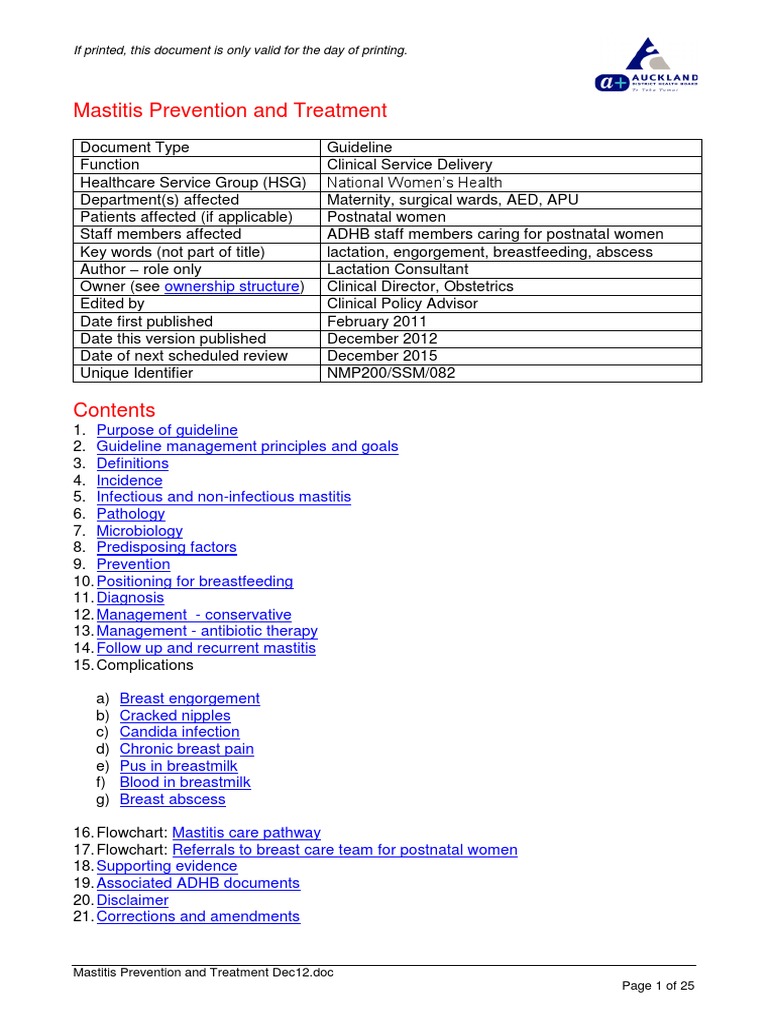 Mastitis 2 | PDF | Breastfeeding | Candidiasis