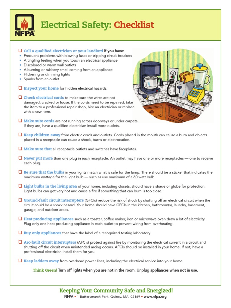Electrical Safety Checklist | PDF