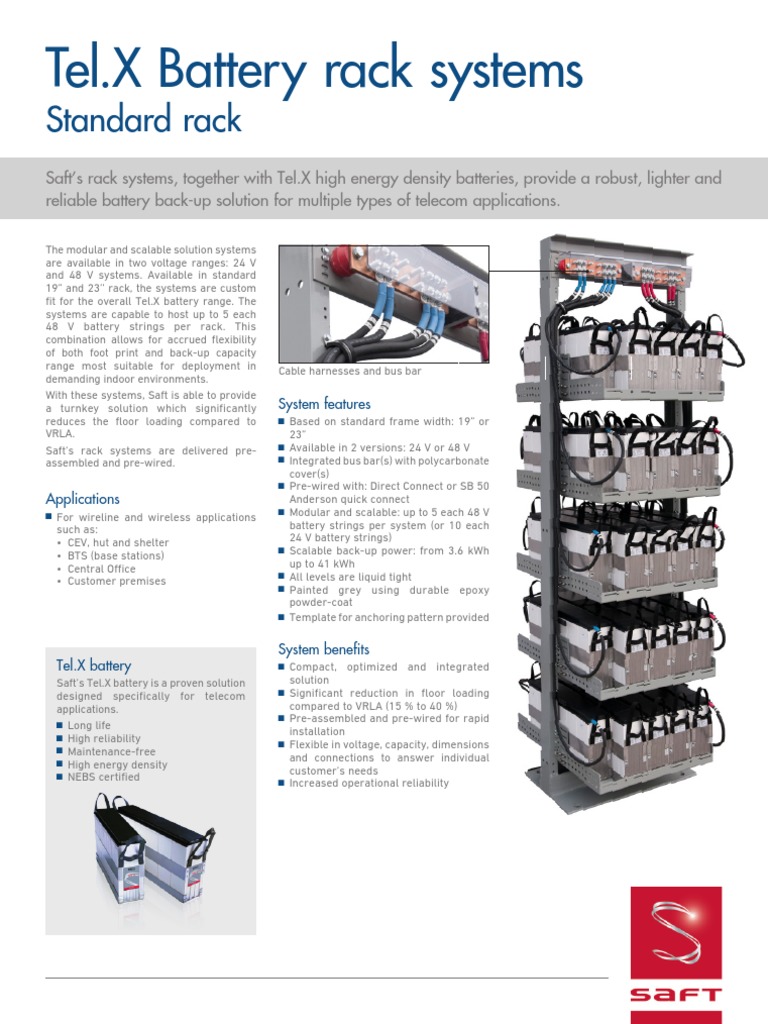 Baterias Saft | PDF | Battery (Electricity) | Electrical Engineering