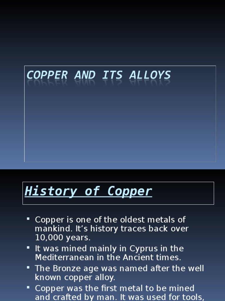 Copper and Its Alloys | PDF | Bronze | Copper