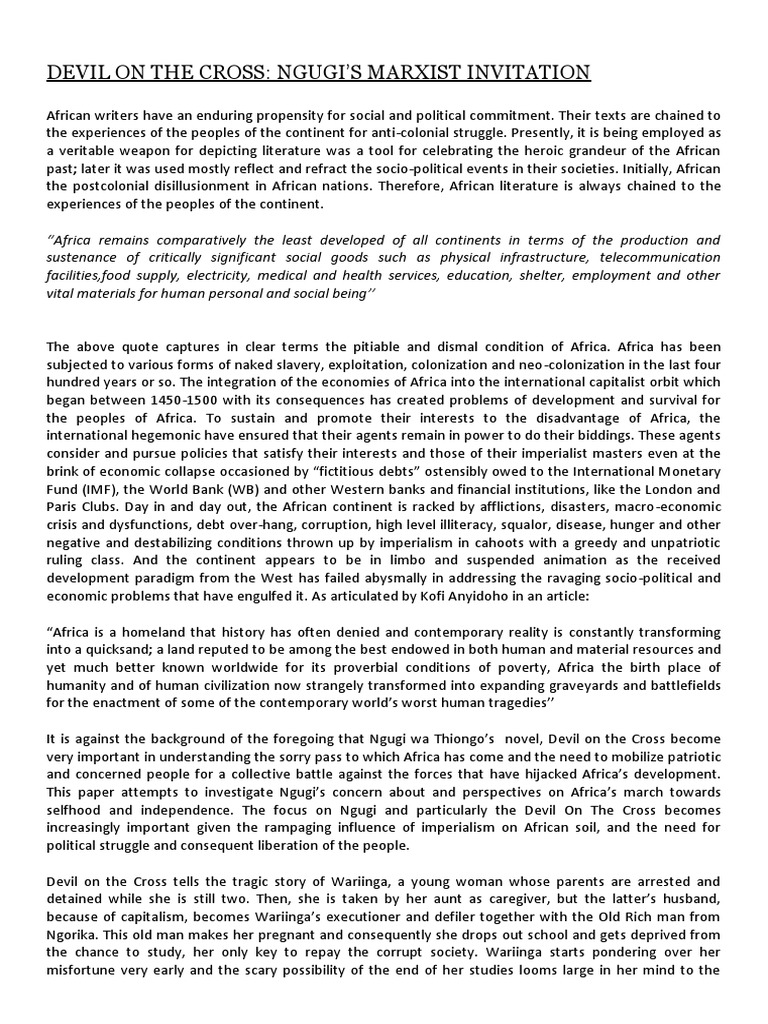 Devil On The Cross | PDF | Marxism | Crucifixion