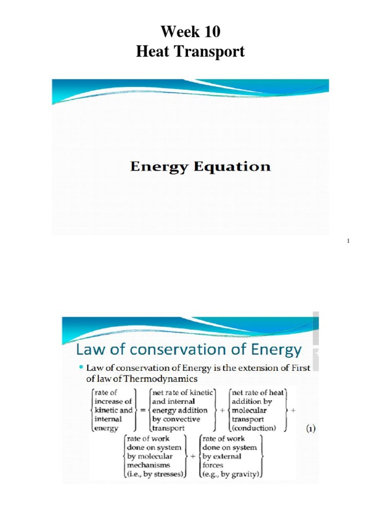 Energy Equations. | PDF