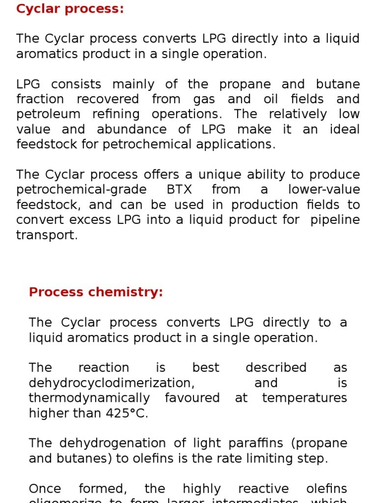 Maximizing Aromatic Yields: An Overview of the Cyclar Process, RZ ...