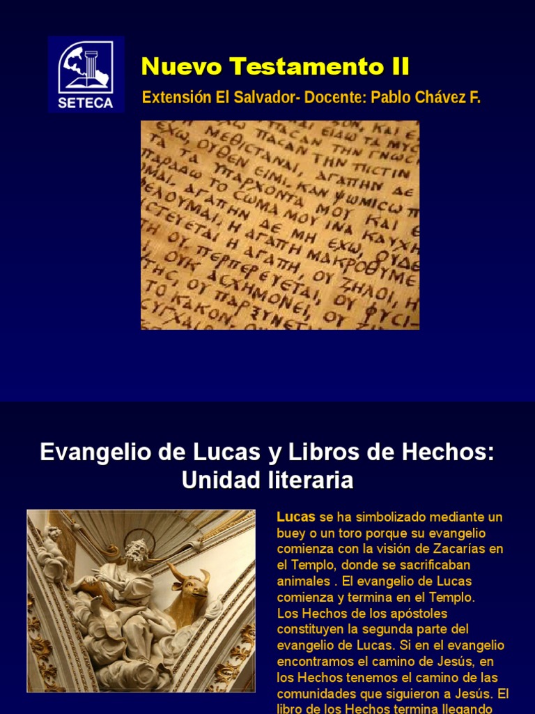 Introducción A Lucas y Hechos | PDF | Evangelio De Lucas | Evangelios