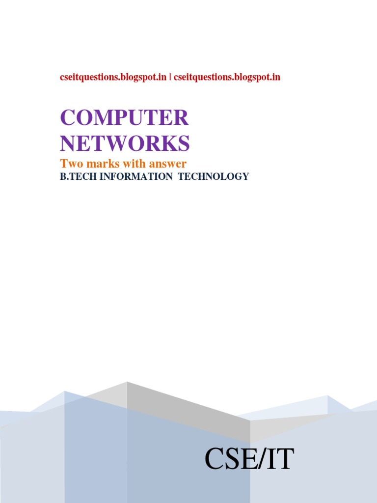 CS6551 Computer Networks Two Mark With Answer | PDF | Computer Network | Transmission Control ...
