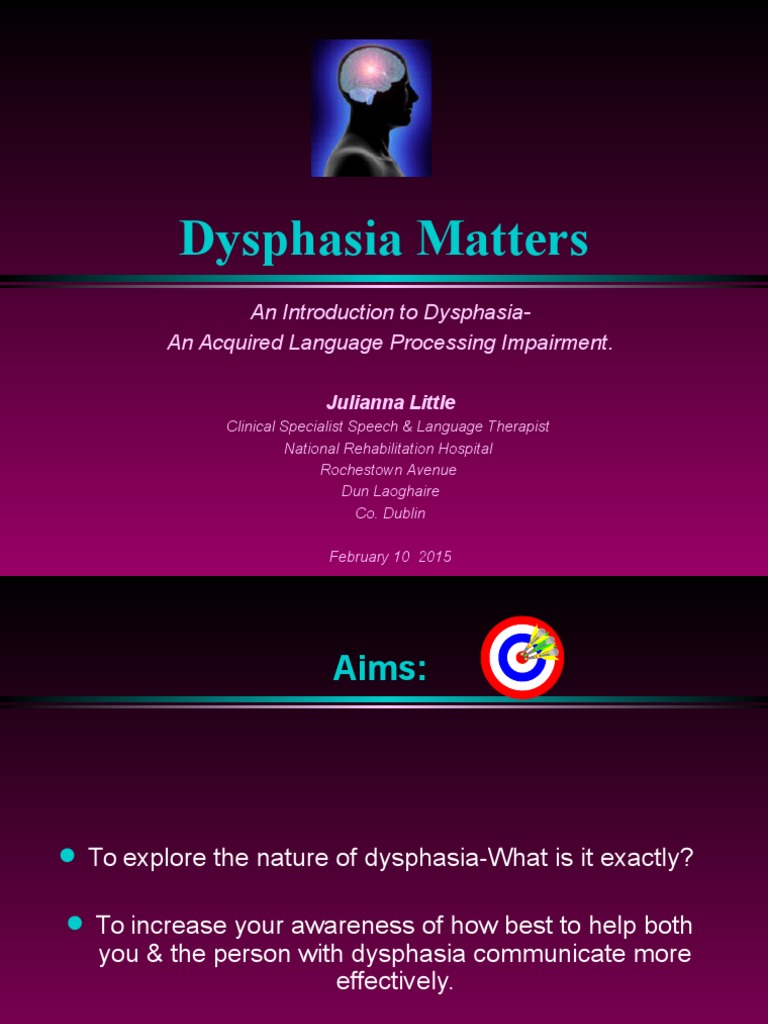 Dysphasia | Aphasia | Nonverbal Communication