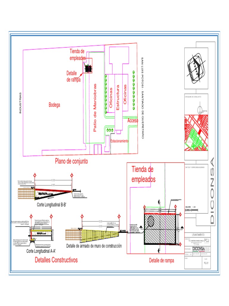 Plano Almacen Central Diconsa SLP Construccion