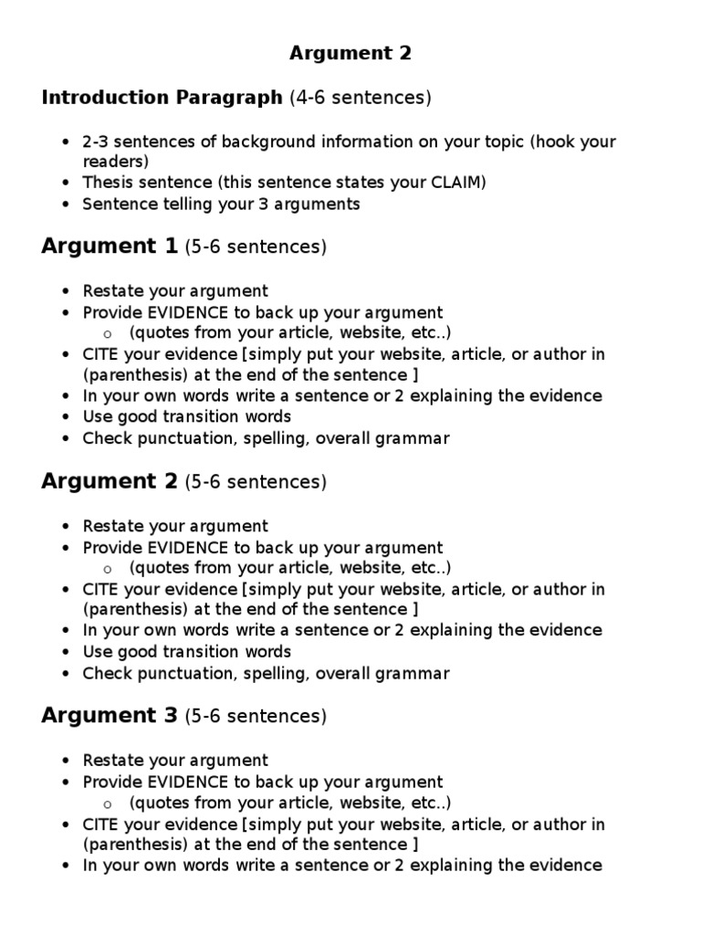 Argument 2 | PDF | Language Arts & Discipline