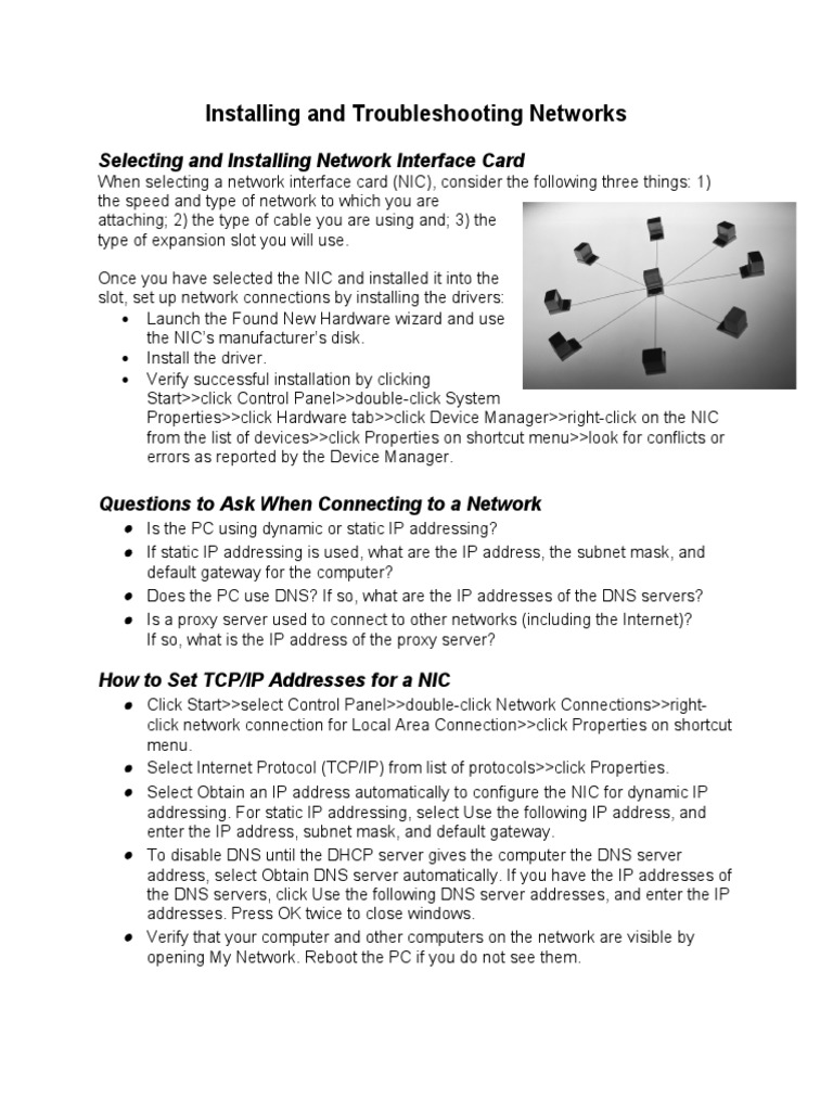 Troubleshooting Networks | PDF | Ip Address | Computer Network