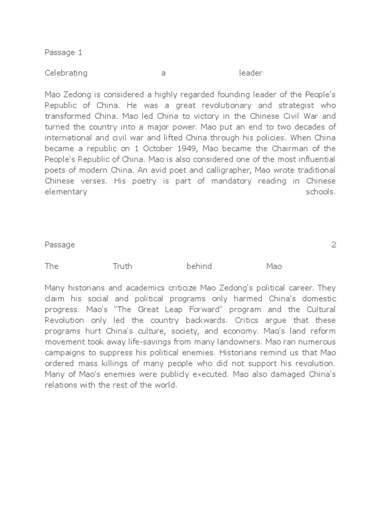 Mao Zedong: Hero or Villain? | PDF | Mao Zedong | China