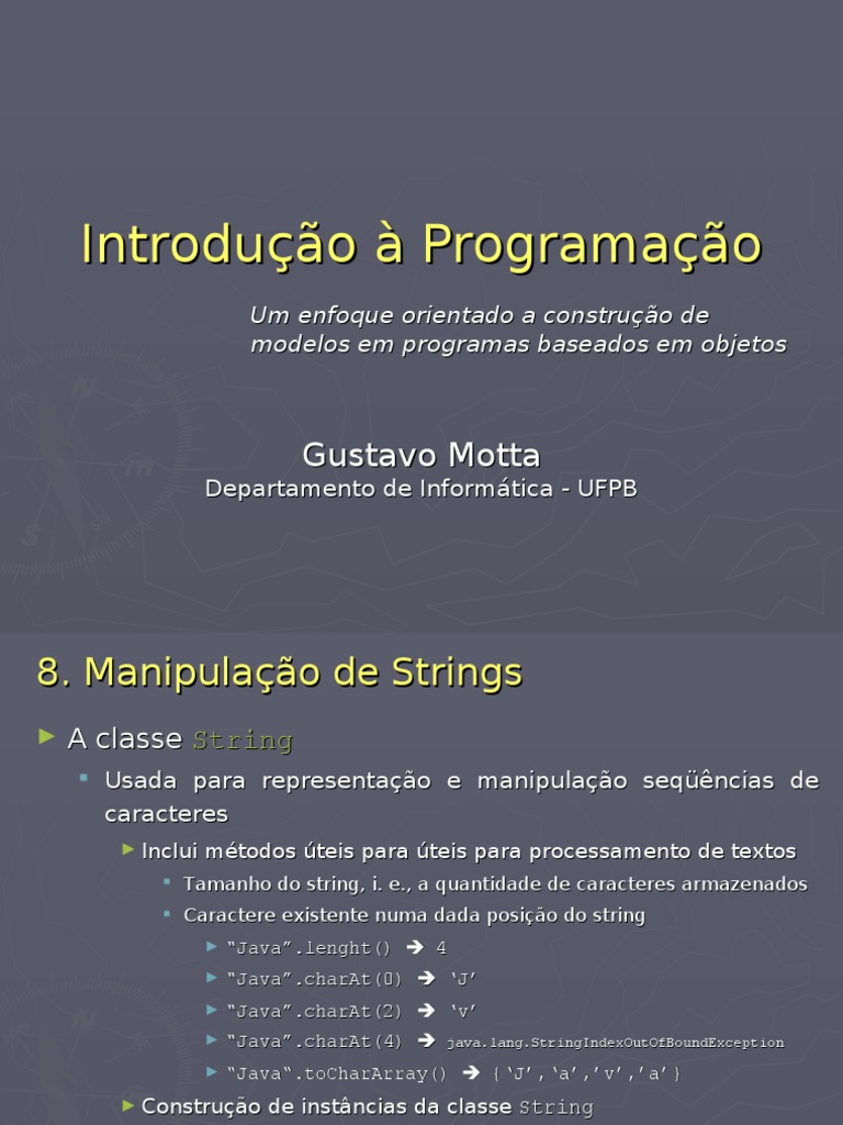 Java - Manipulação de String | PDF | Java (linguagem de programação ...