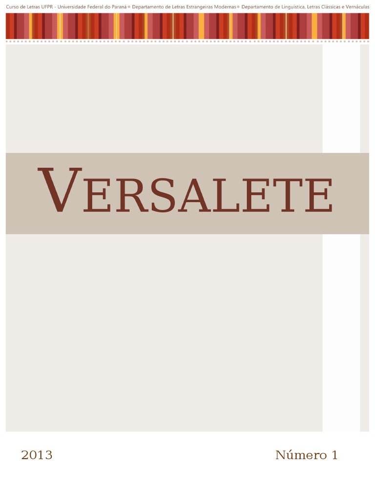 Versalete Vol 1 - Numero 1 | PDF