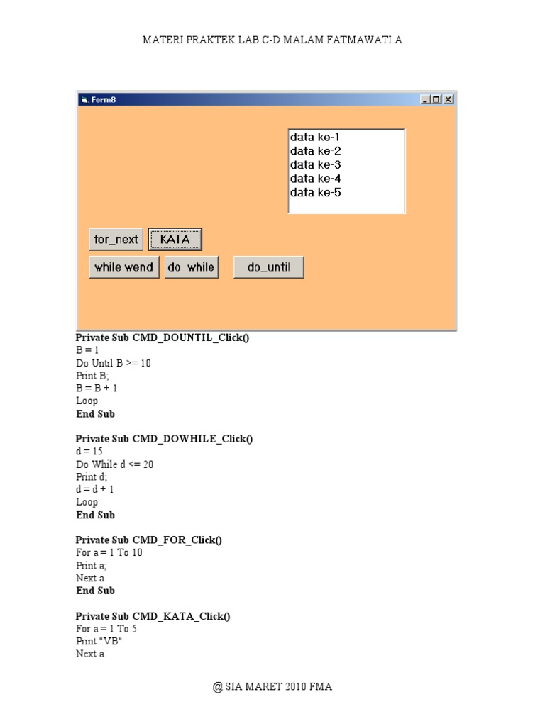 Visual Basic Looping Techniques Guide | PDF
