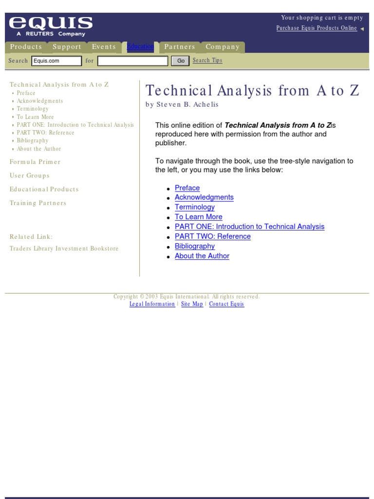Steven B. Achelis - Technical Analysis From A To Z | PDF | Technical ...