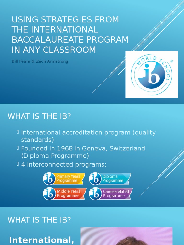 Ib Myp Presentation | PDF | Educational Assessment | Learning