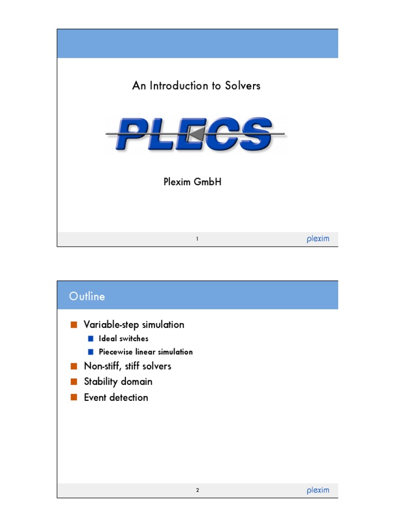PLECS Simulation Techniques Overview | PDF | Power Inverter | Diode
