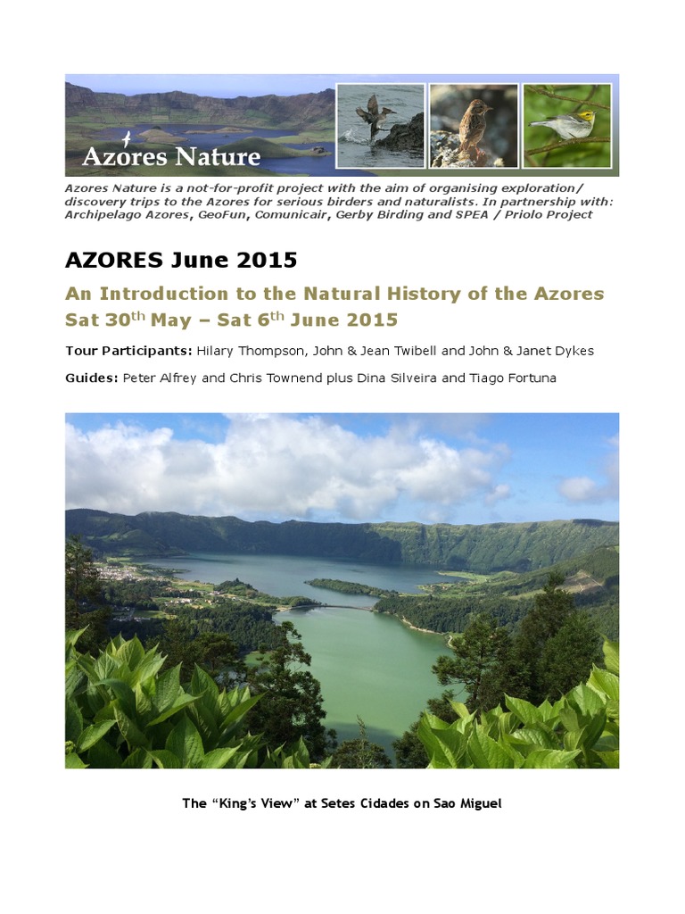 Azores Nature Trip Report June 2015 | PDF | Azores | Tetrapods