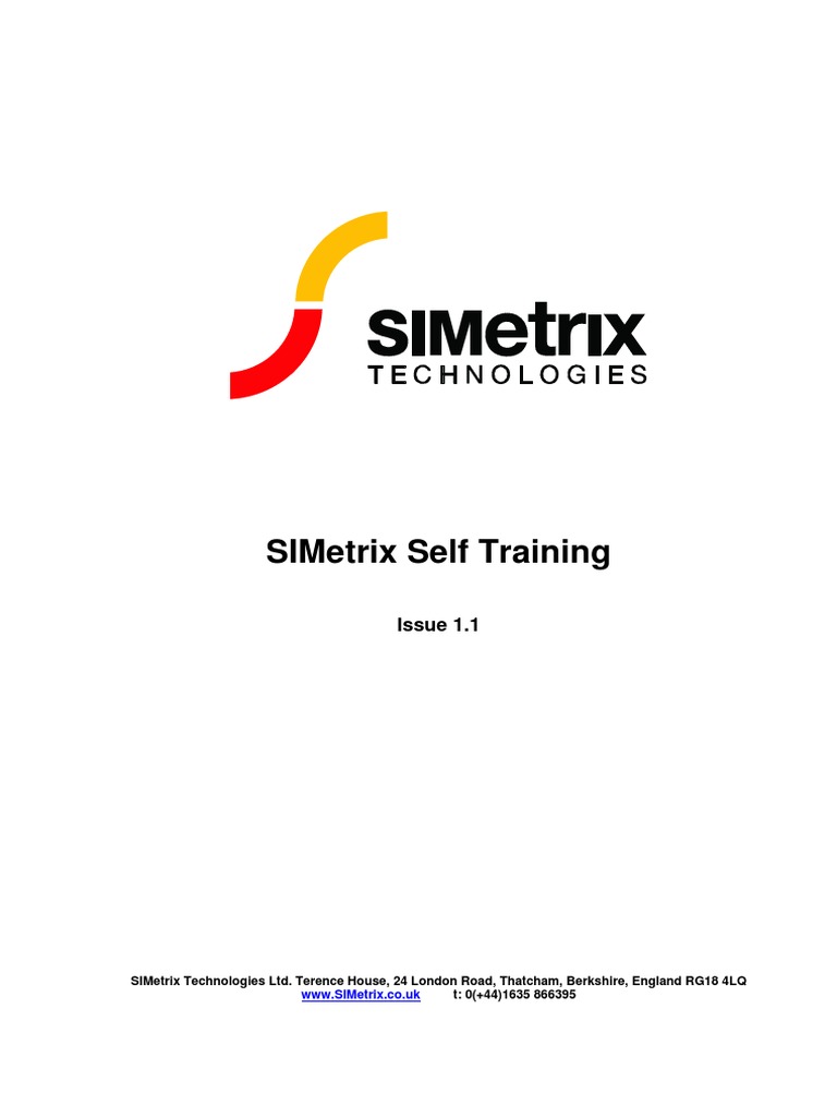 SIMetrix Training Guide | PDF | Filter (Signal Processing) | Amplifier