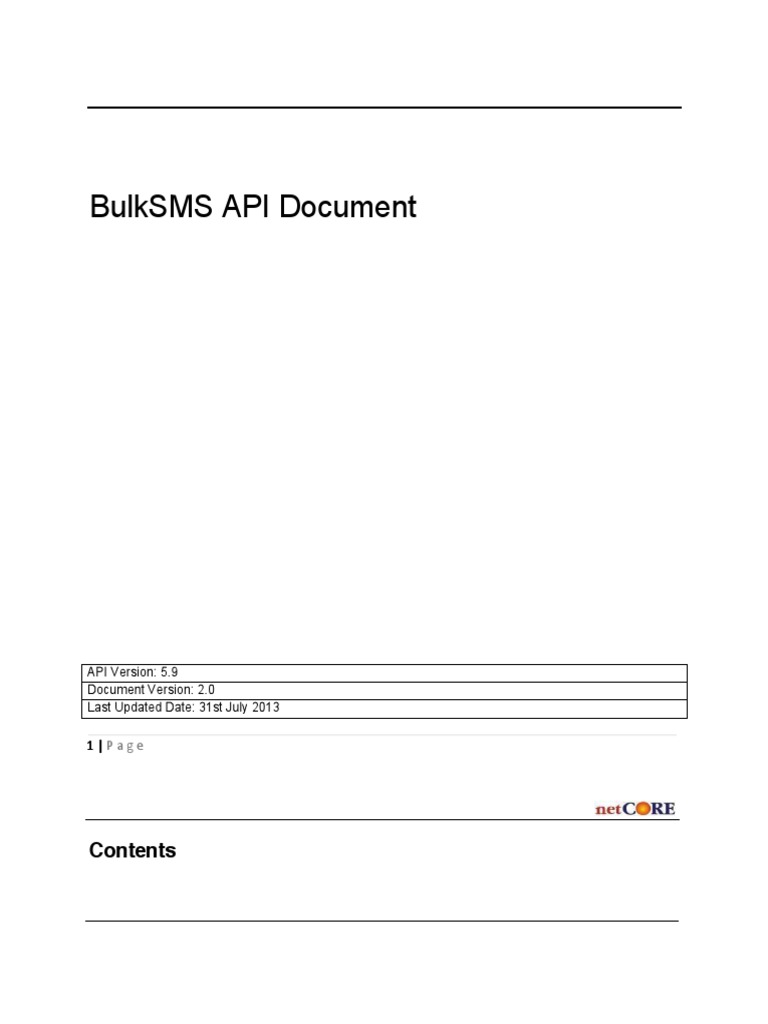 BulkSMS Api 6.1 | PDF | Short Message Service | Hypertext Transfer Protocol