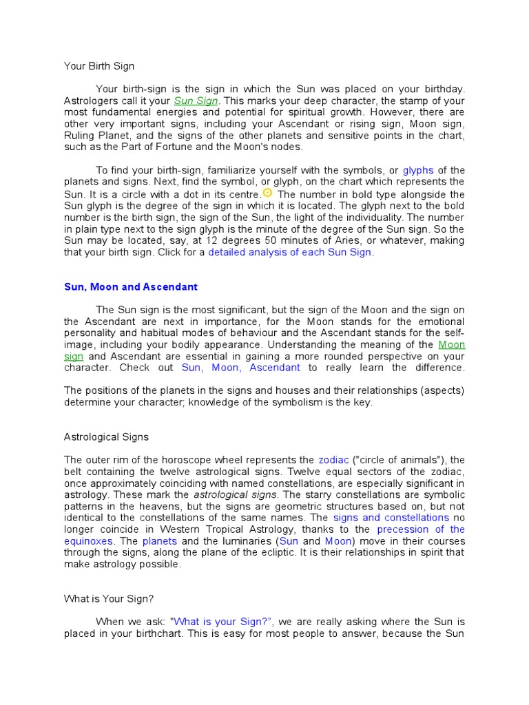 How To Read Birth Chart | PDF | Astrological Sign | Planets In Astrology