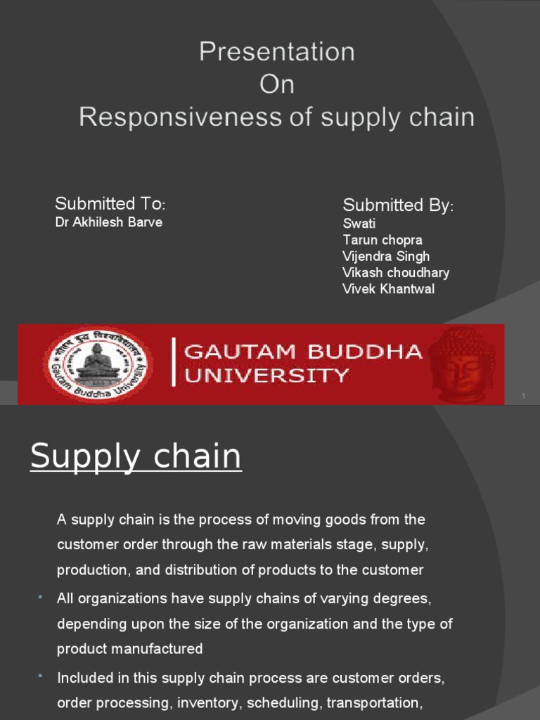 Supply Chain Responsiveness 1 Pdf Supply Chain Inventory