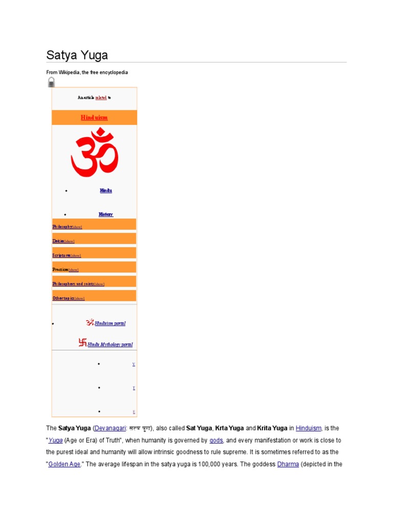 The Four Yugas | Hindu Literature | Indian Religions