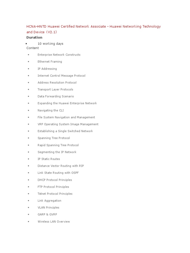 HCNA | PDF | Ip Address | Computer Network