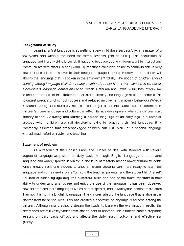 Masters Paper Proposal | PDF | Second Language | Survey Methodology