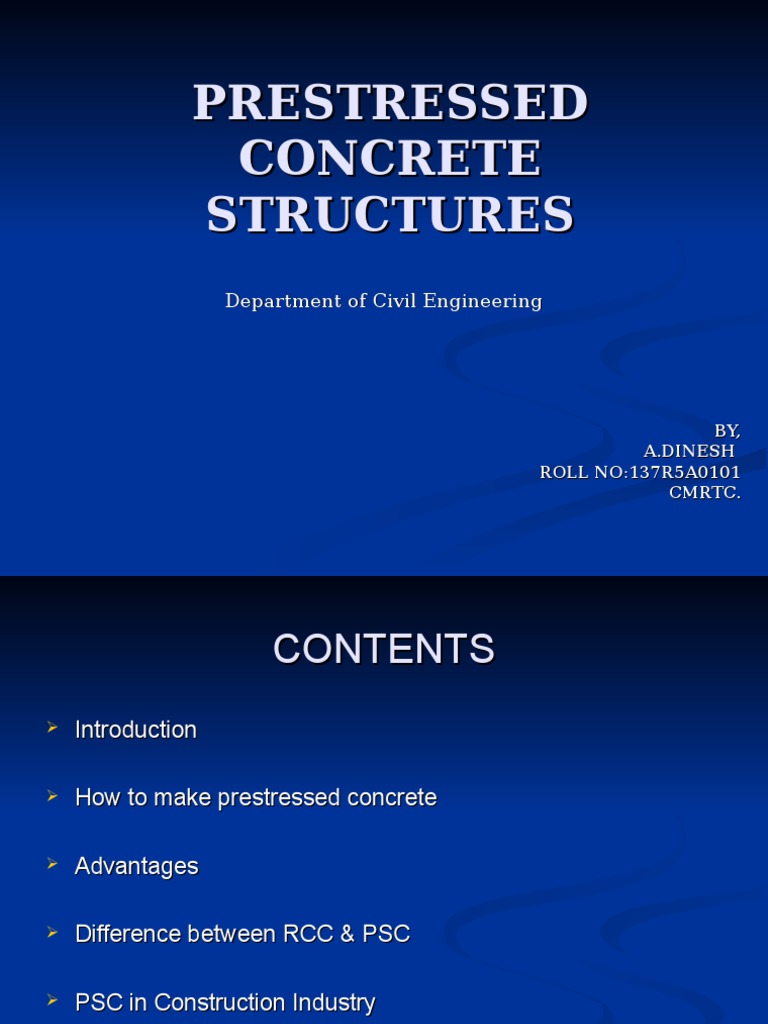 Pre Stressed Concrete Structures | PDF | Prestressed Concrete | Concrete