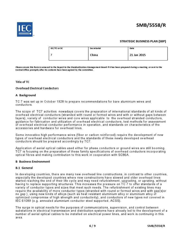 SMB/5558/R: Strategic Business Plan (SBP) | PDF | Electrical Conductor ...