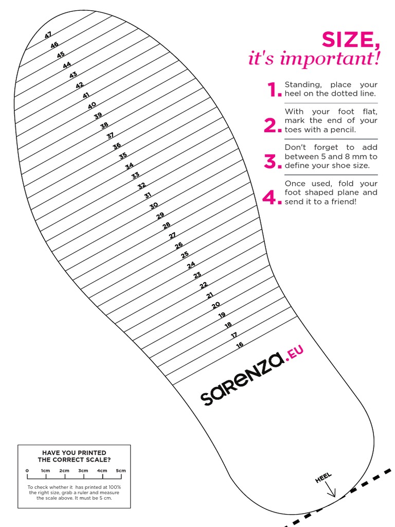 Shoe Size Measurement Guide Pdf