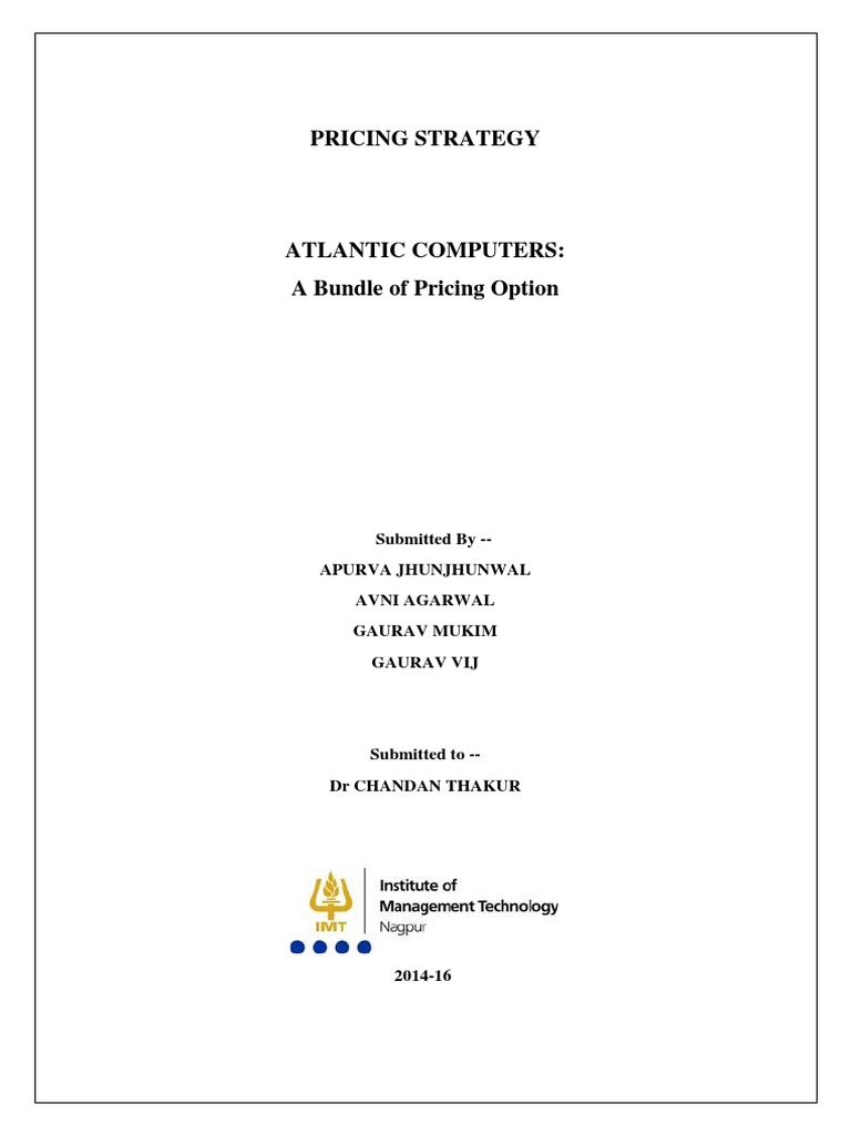 Atlantic Computers Pricing For Atlantic | PDF | Profit (Accounting ...