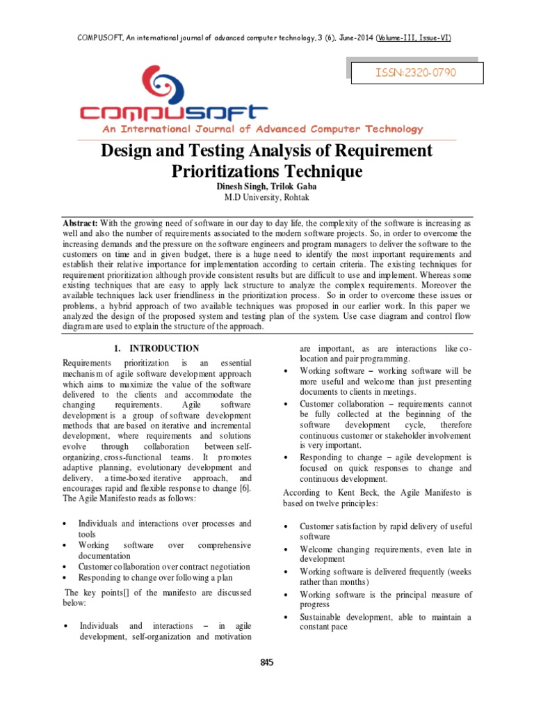 Compusoft, 3 (6), 845-853 PDF | PDF | Agile Software Development | Use Case