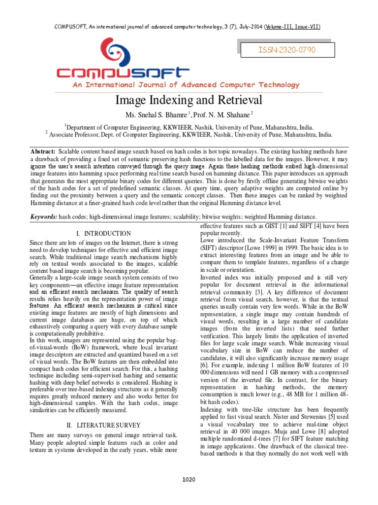 Compusoft, 3 (7), 1020-1023 PDF | PDF | Information Retrieval | Search Engine Indexing