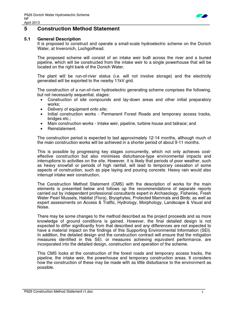 GRP Pipeline Method for Hydroelectric Project | PDF | Personal ...