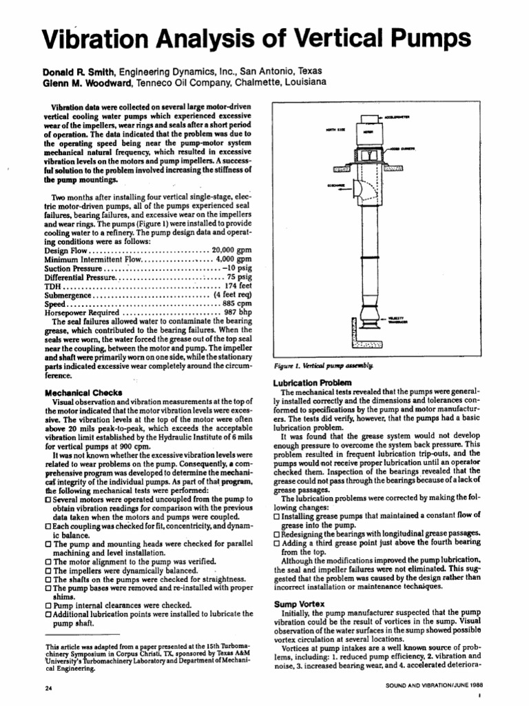 52-Vibration Analysis of Vetical Pumps - Drs | PDF