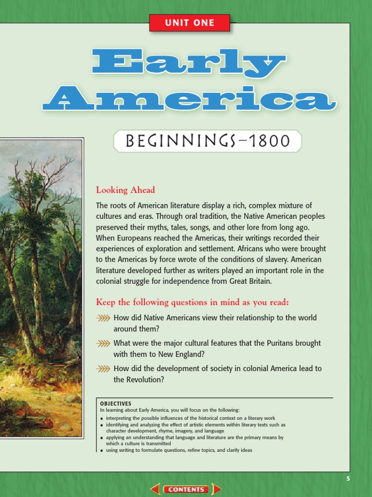 Early American Literature Overview | PDF | Cherokee | Natural And Legal ...