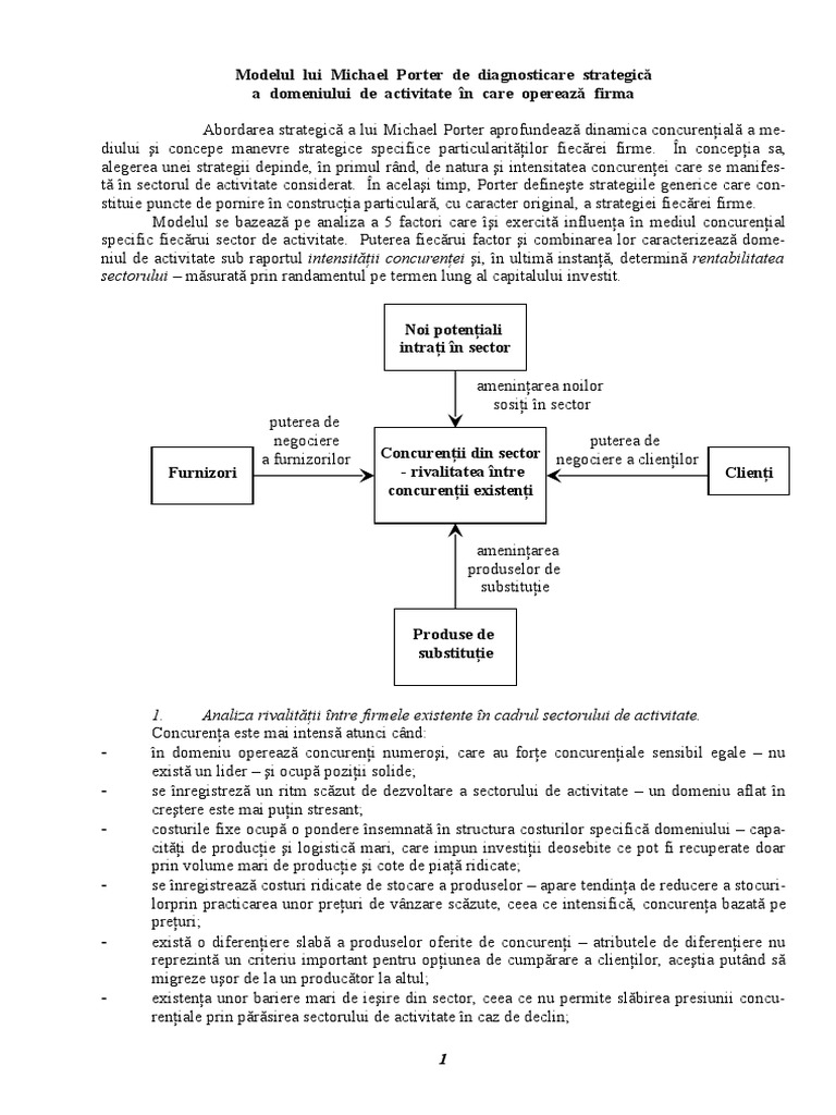 Modelul Lui Porter | PDF