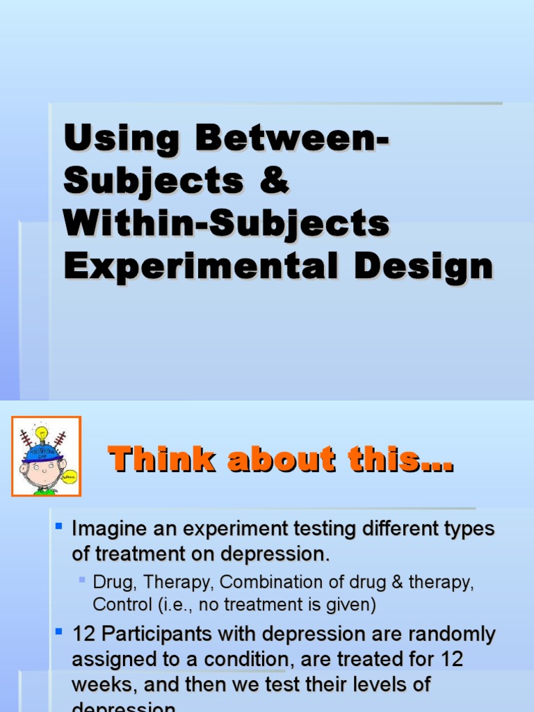 Using Between-Subjects & Within-Subjects Experimental Design | Download ...