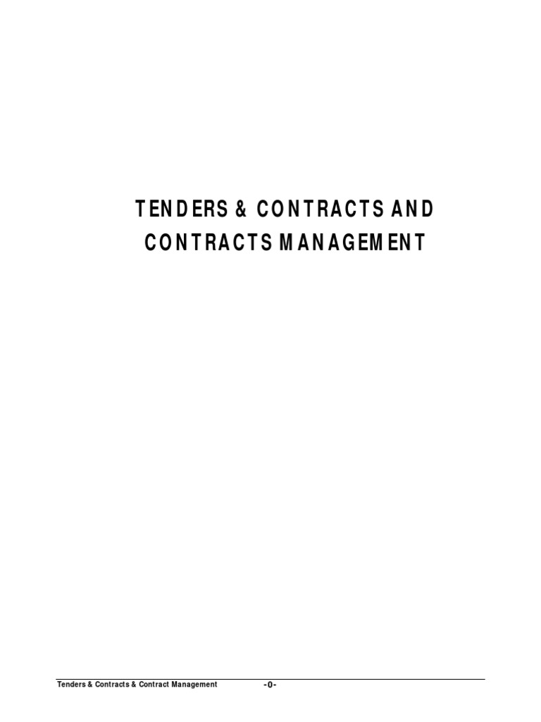 Contract Management Book | PDF | Specification (Technical Standard ...