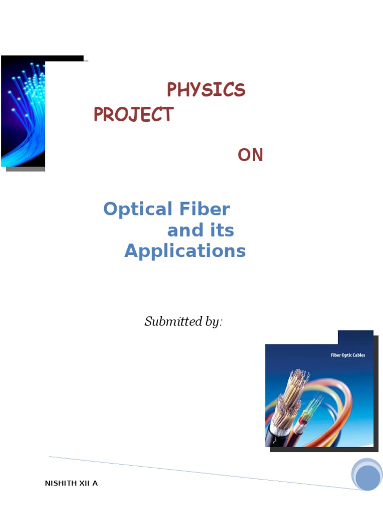 Physics Project On Optical Fiber | Download Free PDF | Optical Fiber ...