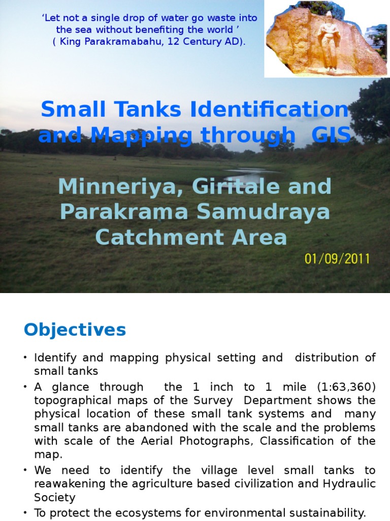 GIS Approach To Small Tanks Mapping Final 06-09-2011 | PDF | Geographic ...