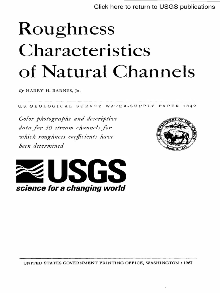 Manning's Roughness n USGS | Systems Ecology | Physiographic Divisions