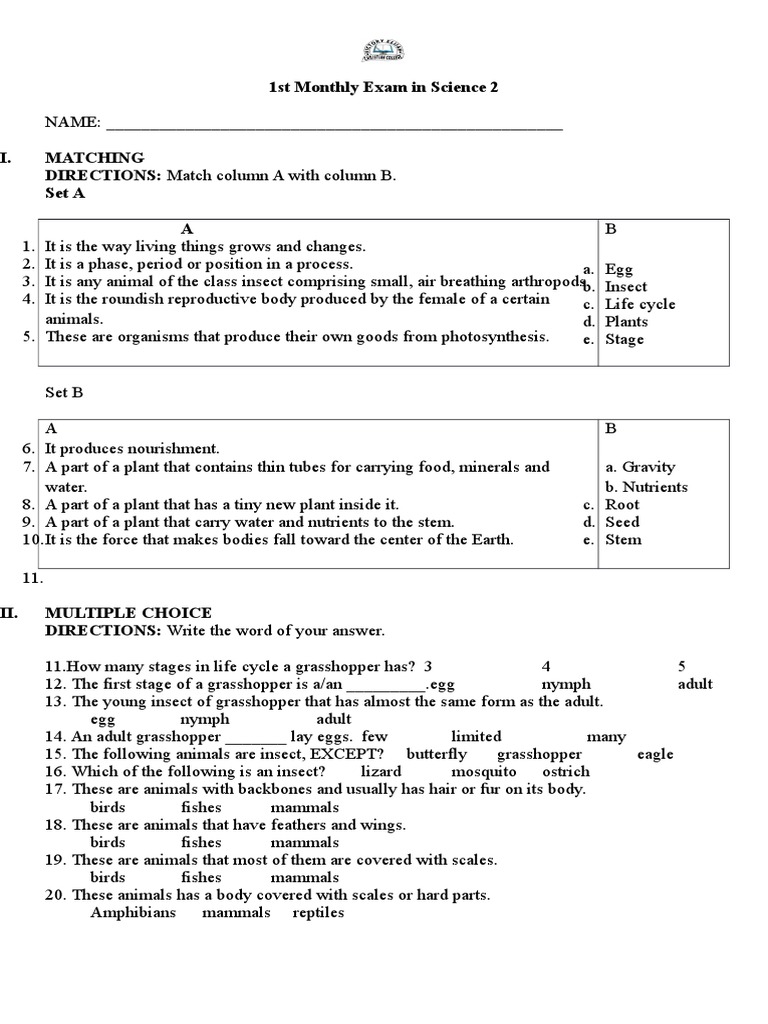 Grade 2 Science Examination | Electricity | Magnetic Field