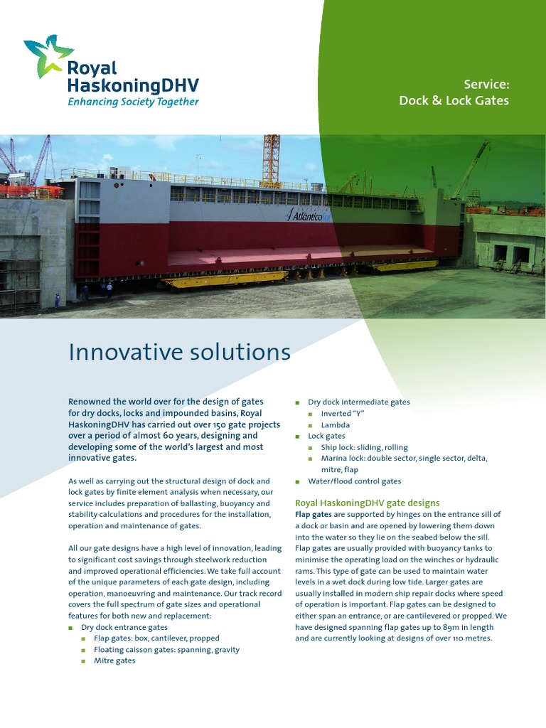 Innovative Dock & Lock Gate Designs | PDF | Civil Engineering | Industries