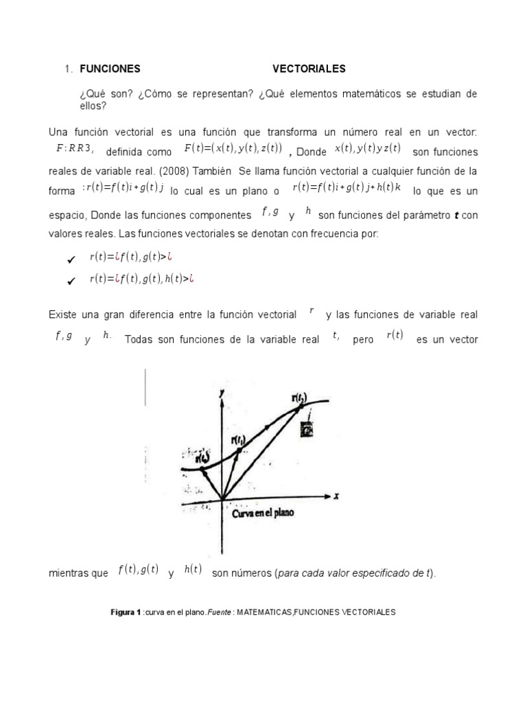 Funciones Vectoriales | PDF | Vector Euclidiano | Función (Matemáticas)