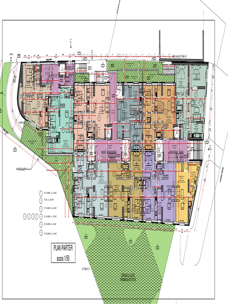 Plan Parter Scara 1/50: Cladire Vecina Str. Firidei Nr. 6 | PDF | Home ...