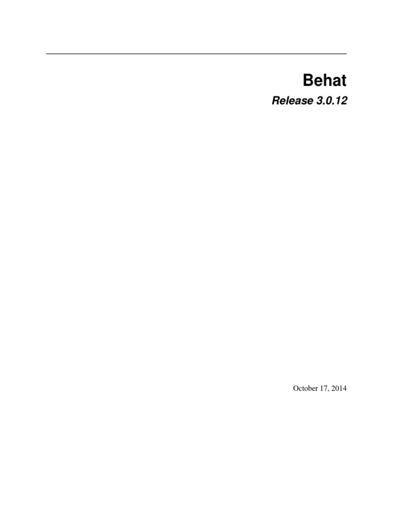 Behat | PDF | Parameter (Computer Programming) | Regular Expression